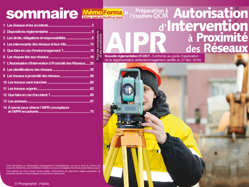 Support pour formateur - AIPR pour les concepteurs et pour les encadrants.