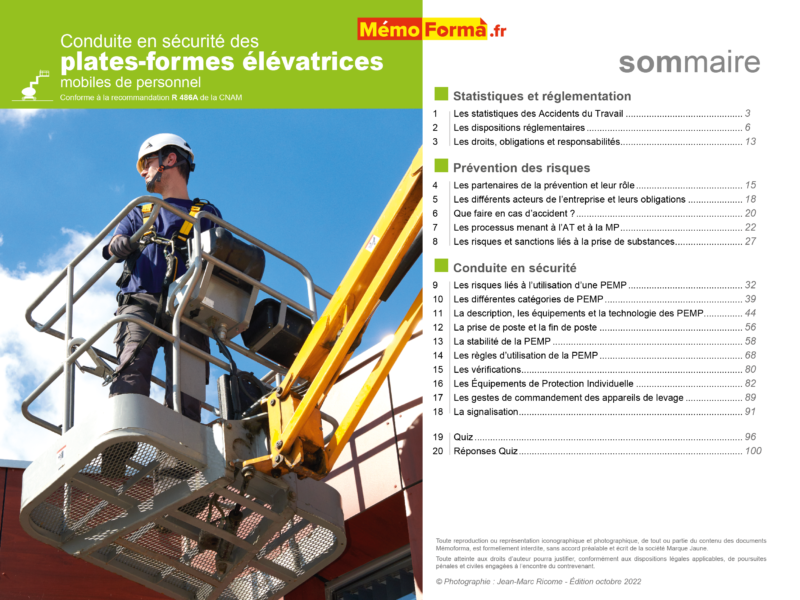 Support Pour Formateur Plates Formes Élévatrices Mobiles De Personnel R 486a