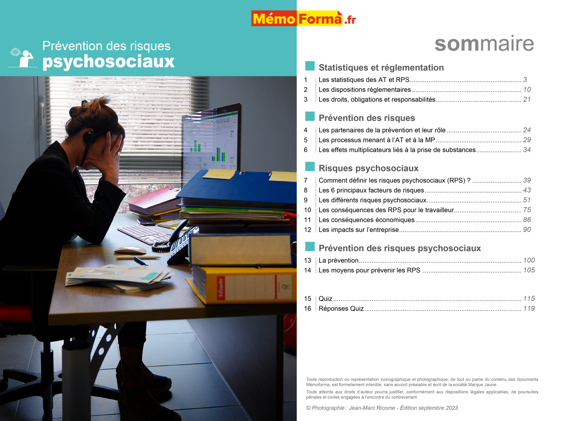 Le support formateur sur les risques psychosociaux